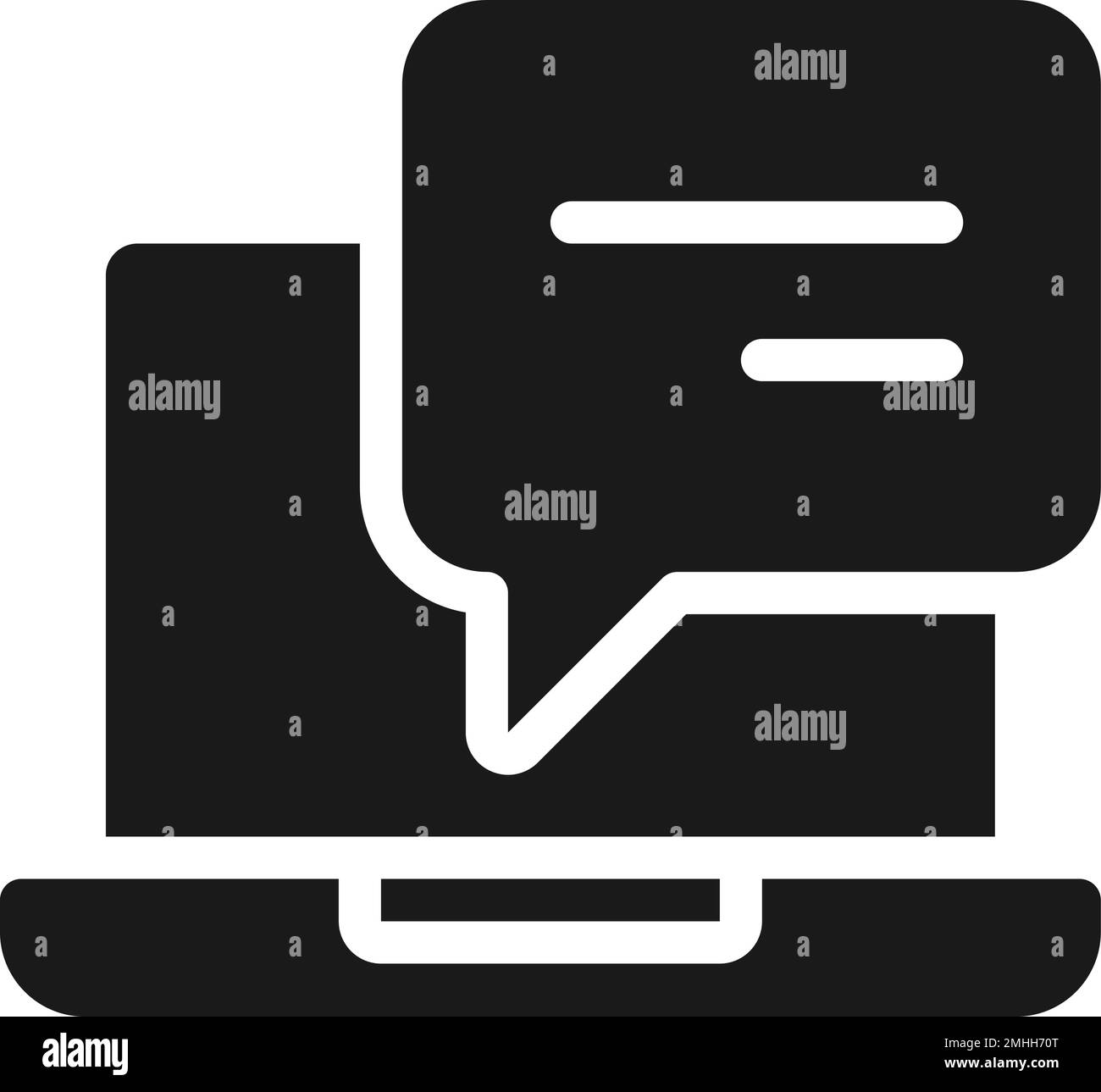 Laptop computer device speech bubble Stock Vector Images - Alamy