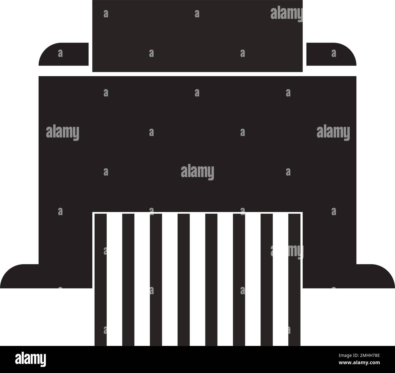 Shredder Machine Icon.vector illustration logo design Stock Vector ...