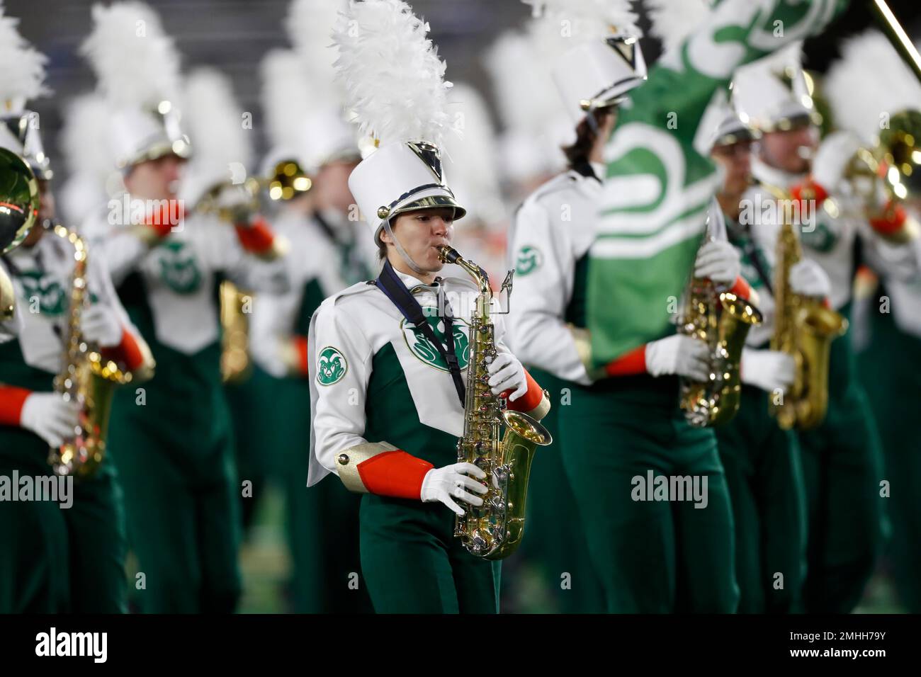 Colorado State Rams marching band performs in the first half of an NCAA ...