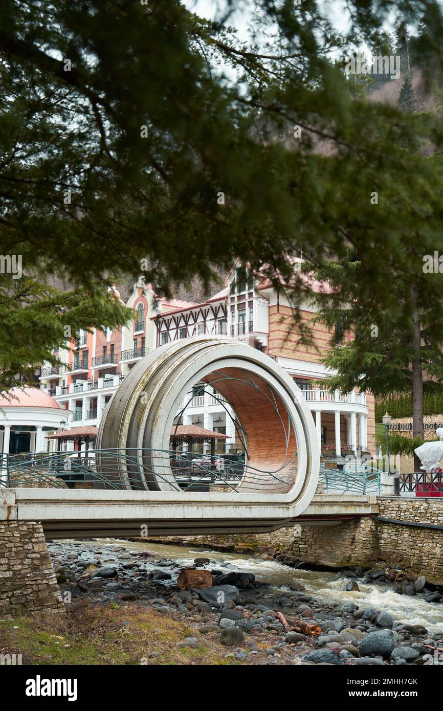 Unusual pedestrian bridge over hi-res stock photography and images - Alamy