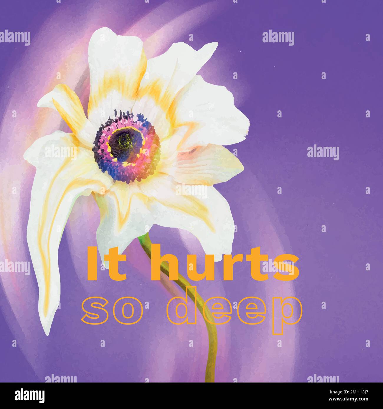 Instagram Post template vector, floral psychedelic abstract design with ...