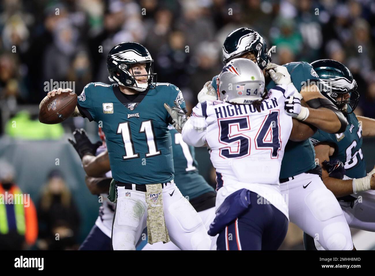 Philadelphia Eagles quarterback Carson Wentz in action during an NFL ...