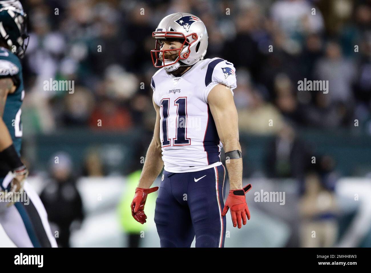 New England Patriots wide receiver Julian Edelman in action during an ...