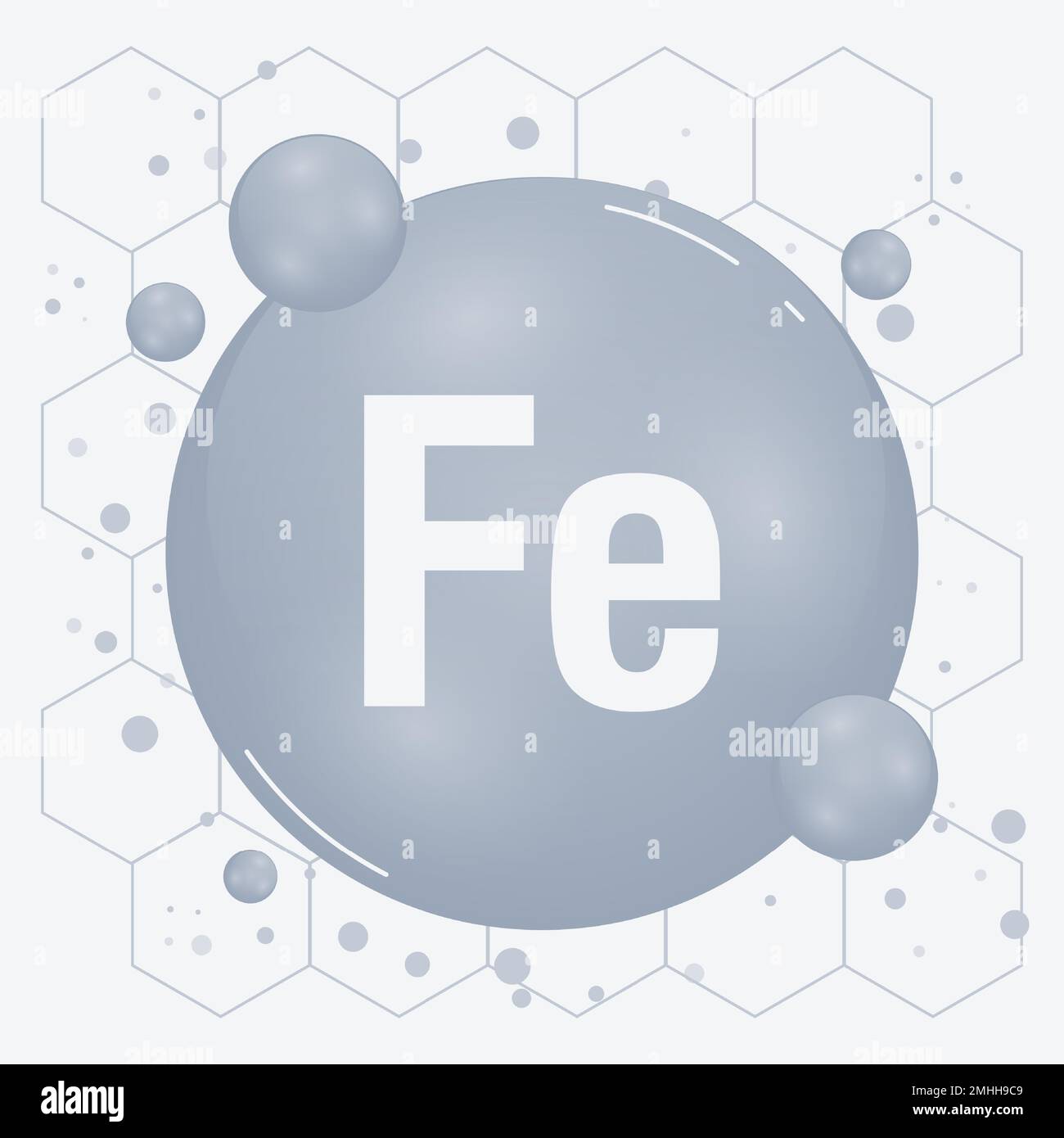 Iron, Fe minerals for health. Mineral vitamin complex. Medical and ...