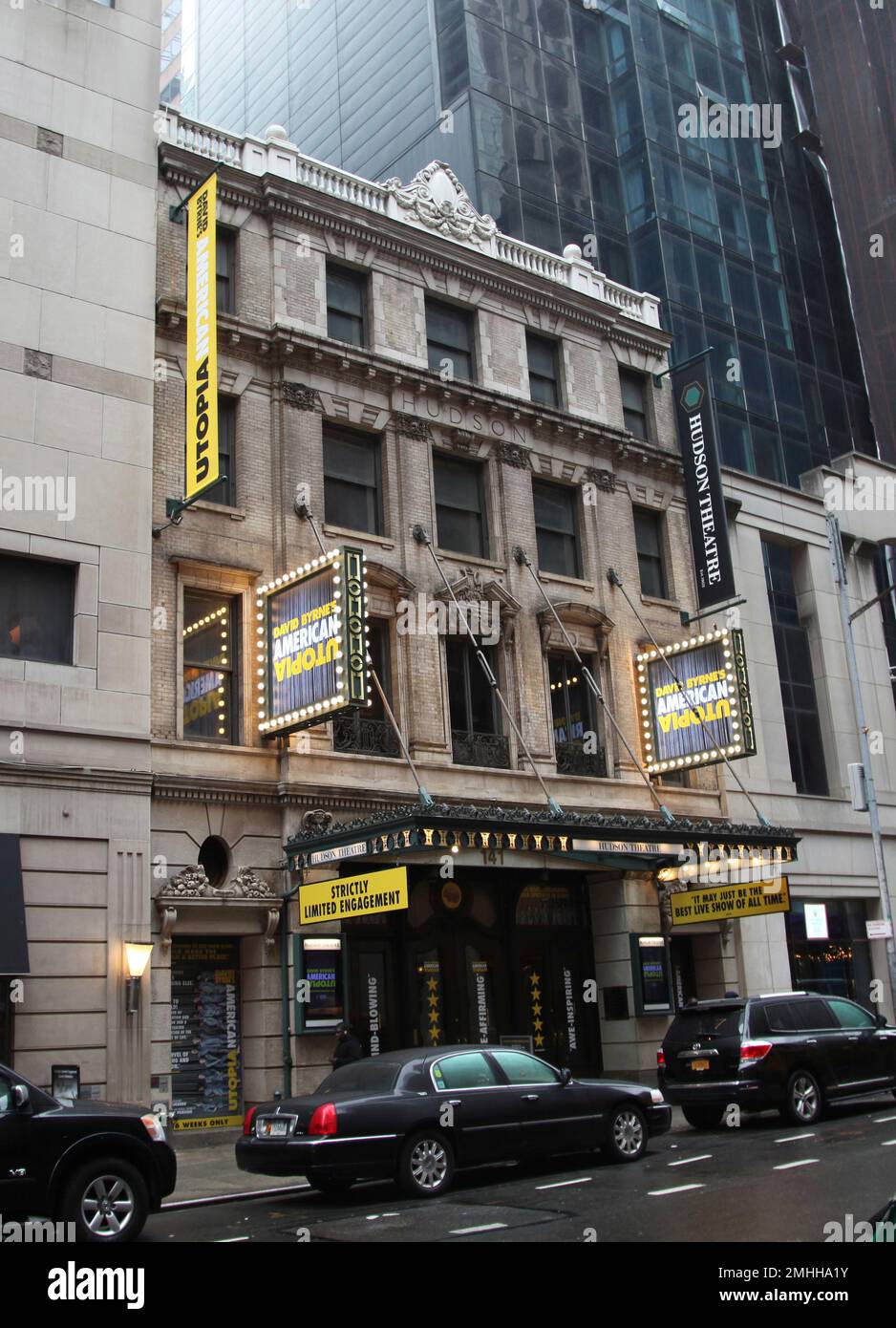 This Oct. 29, 2019 photo shows the exterior of the Hudson Theatre on ...