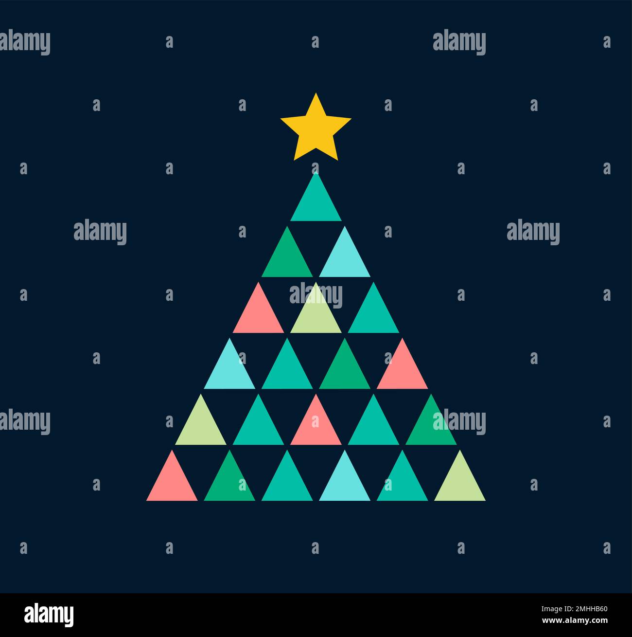 Christmas tree abstract card background. Vector illustration Stock ...