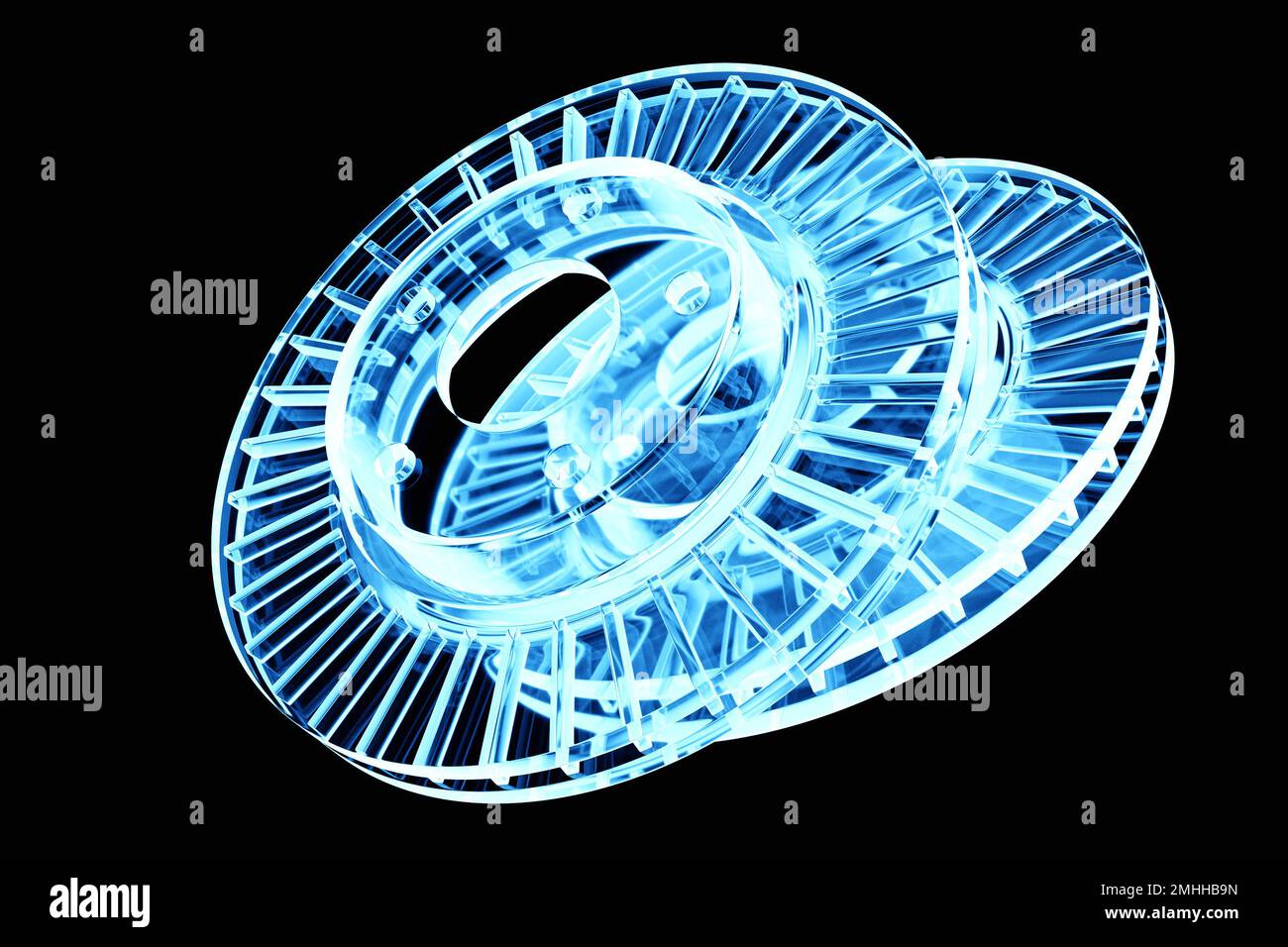 Blue brake plugs on black background. 3d illustration. Car Repair Parts ...