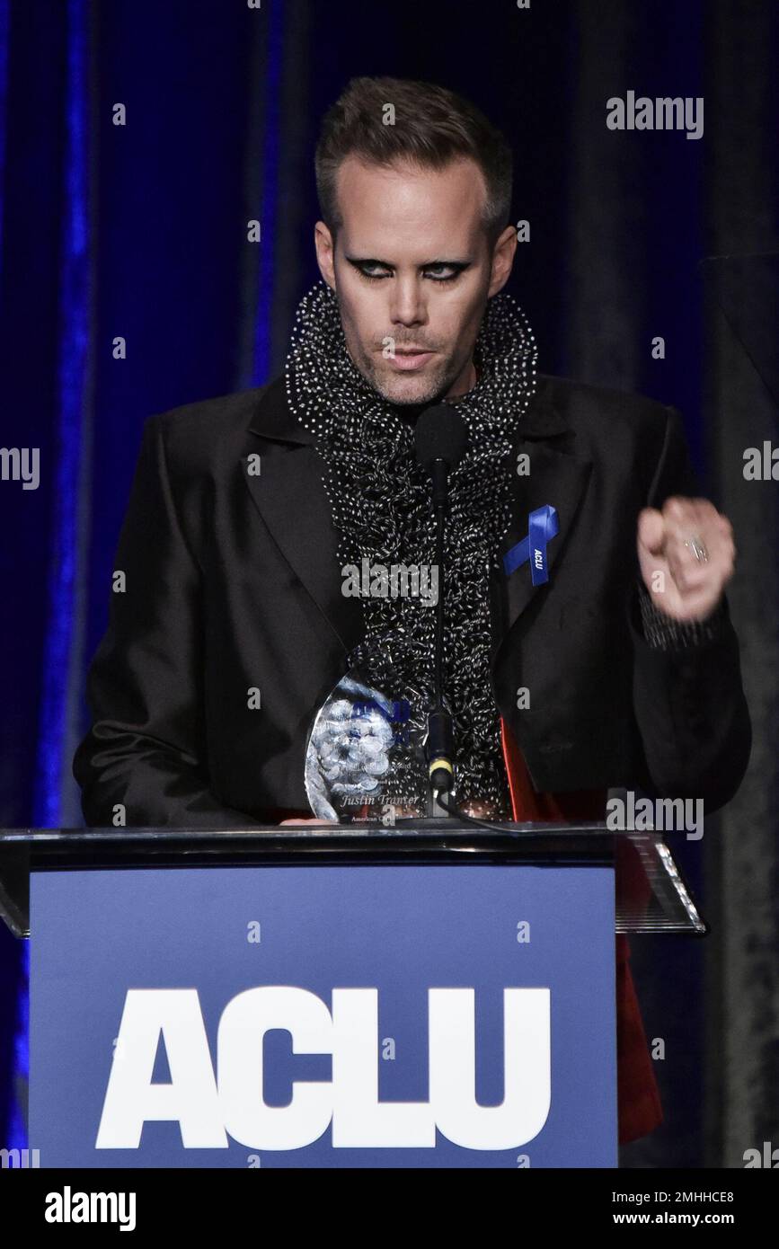 Justin Tranter speaks at the 2019 ACLU SoCal's Annual Bill of Rights ...