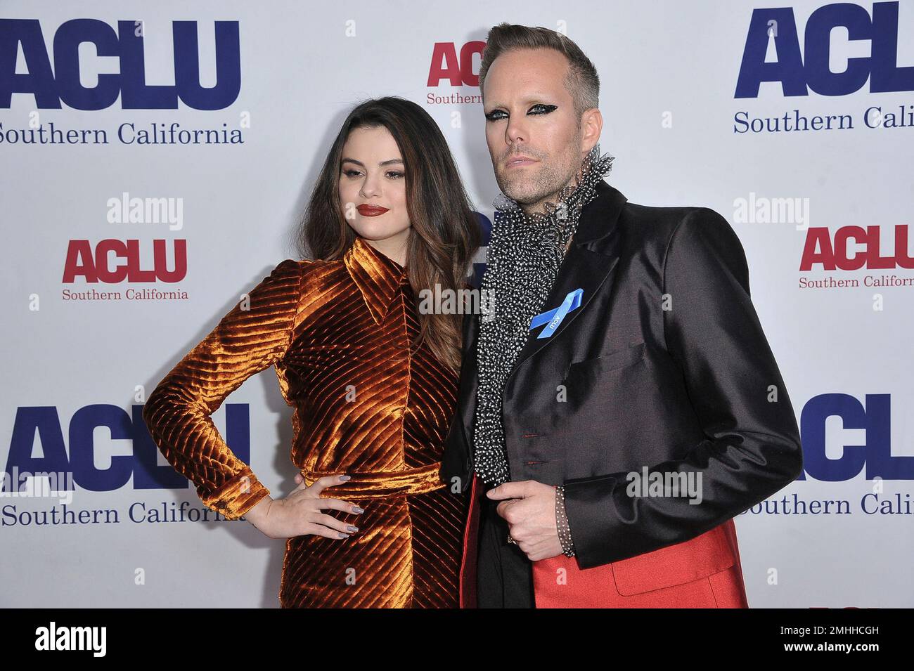 Selena Gomez, left, and Justin Tranter attend the 2019 ACLU SoCal's ...
