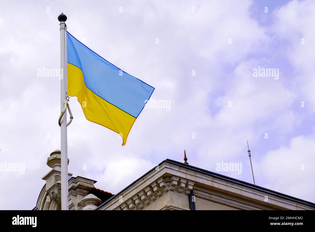 flag ukraine waving colorful yellow blue ukrainian Stock Photo - Alamy