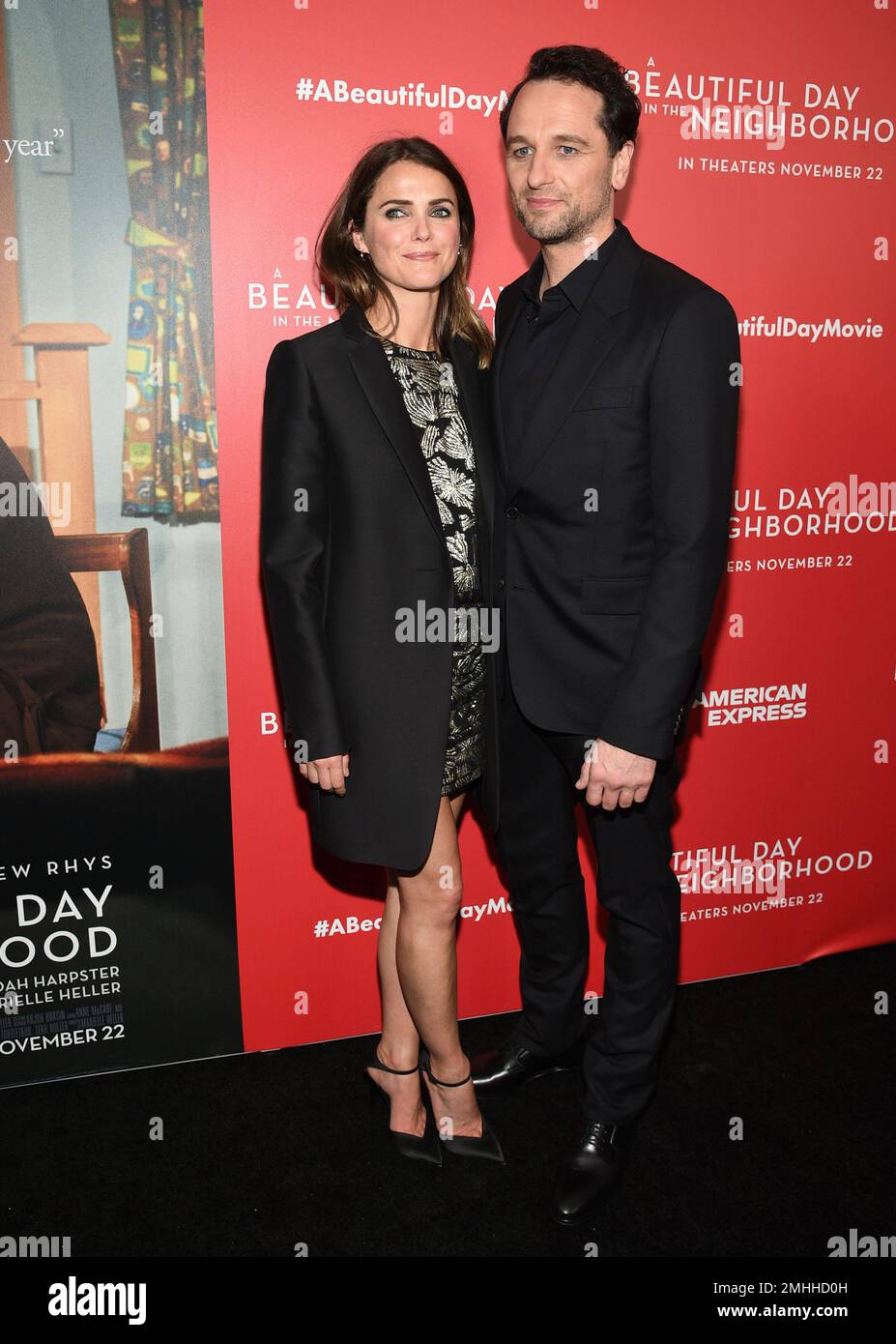 Actress Keri Russell, left, and husband actor Matthew Rhys attend a ...