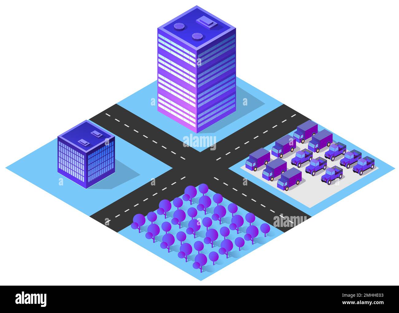 Vector isometric urban architecture single building of the modern city ...