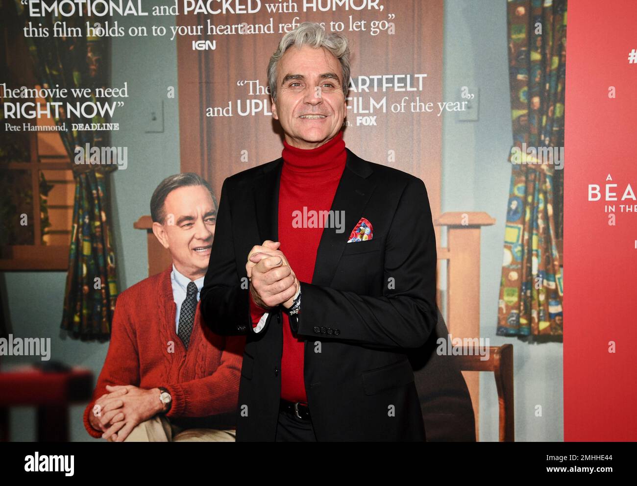 Journalist Tom Junod attends a special screening of "A Beautiful Day In ...