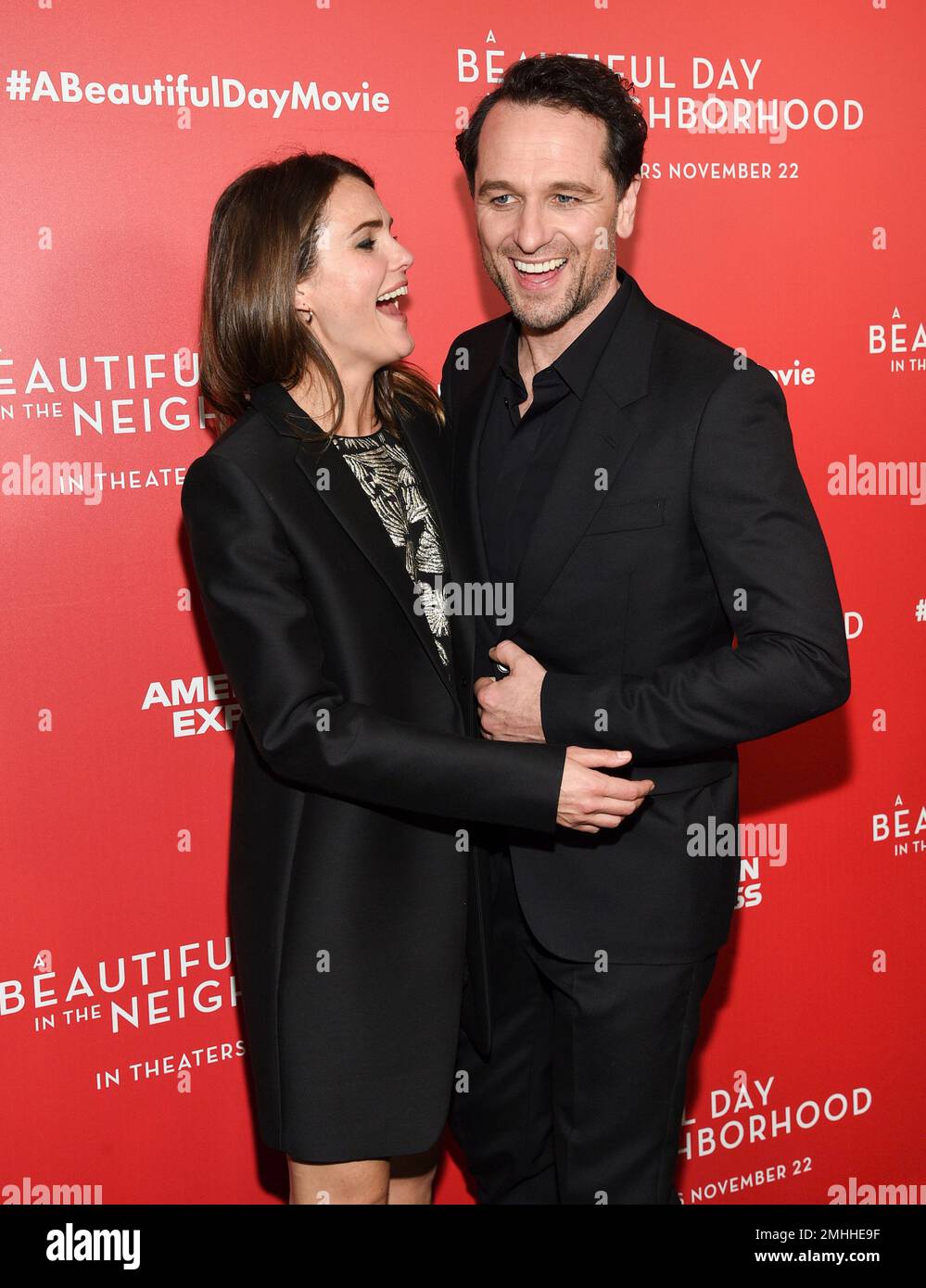 Actress Keri Russell, left, and husband, actor Matthew Rhys, attend a ...