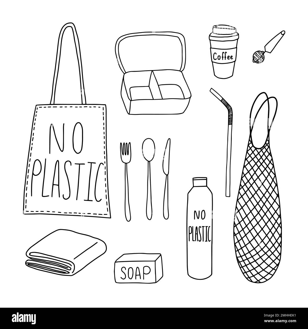 Doodle zero waste reusable set Stock Vector Image & Art - Alamy Doodle zero waste reusable set Stock Vector Image & Art - Alamy