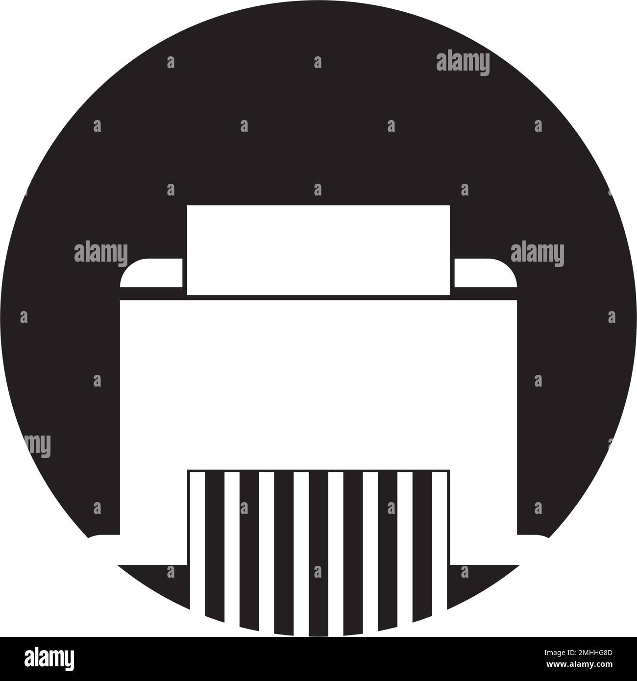 Shredder Machine Icon.vector illustration logo design Stock Vector ...