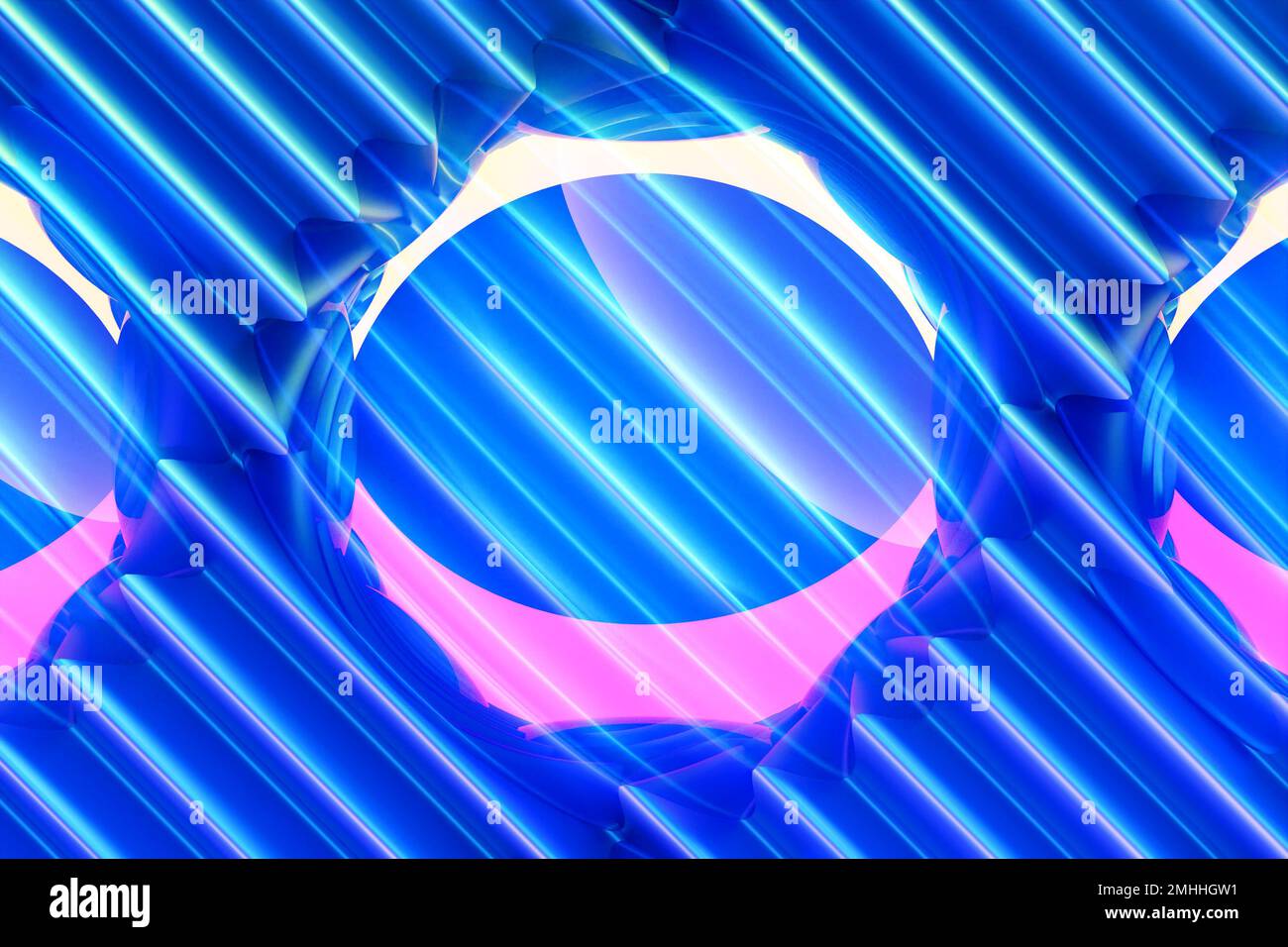 3D illustration of a glass sphere , crystals scatter on a blue ...