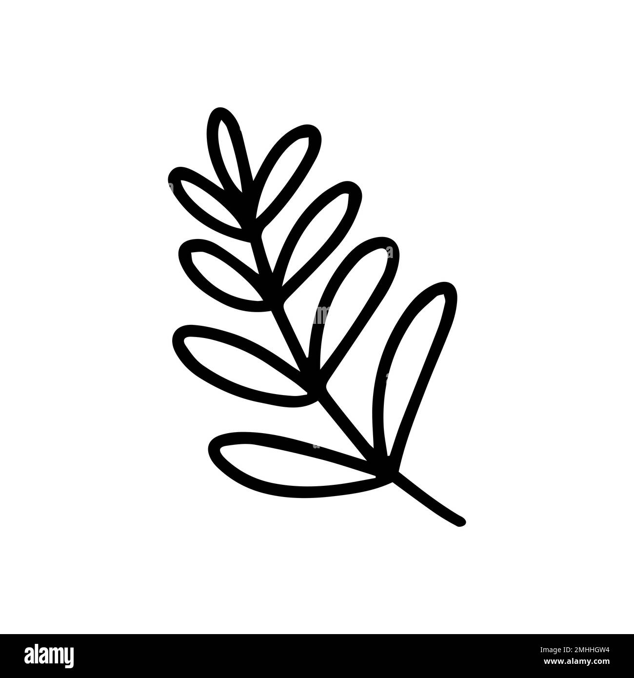 Vector branch with leaves Stock Vector Image & Art - Alamy