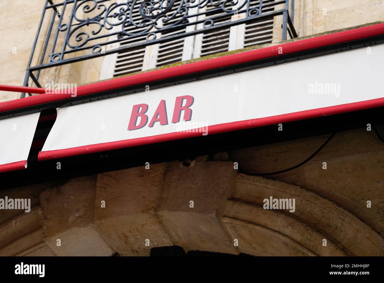 Retro french cafe bar sign hi-res stock photography and images - Alamy