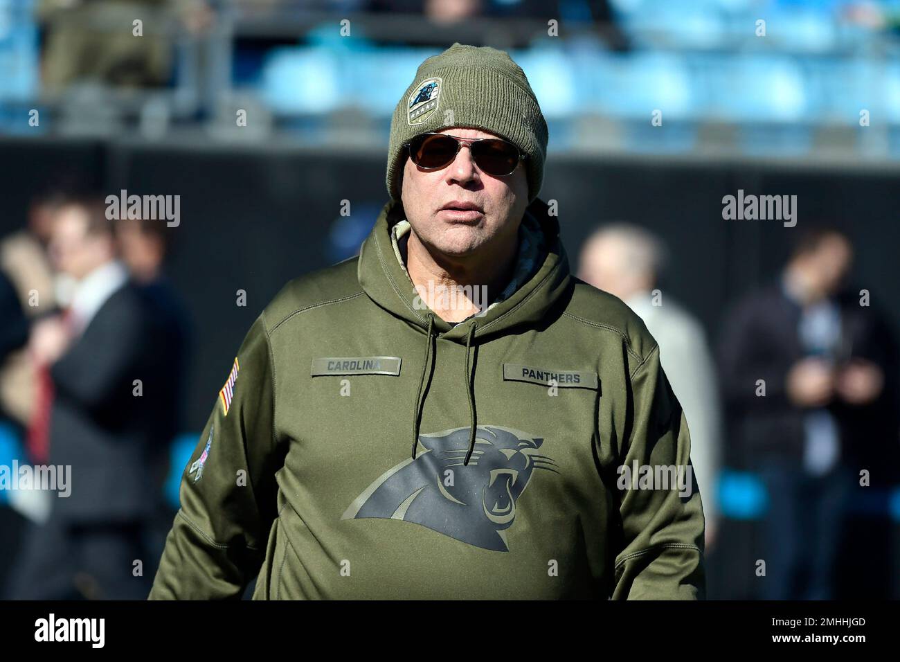 Carolina Panthers owner David Tepper is seen prior to an NFL football ...
