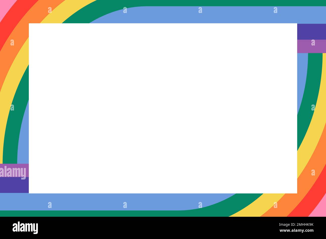 Rainbow frame vector for LGBTQ pride month Stock Vector Image & Art - Alamy