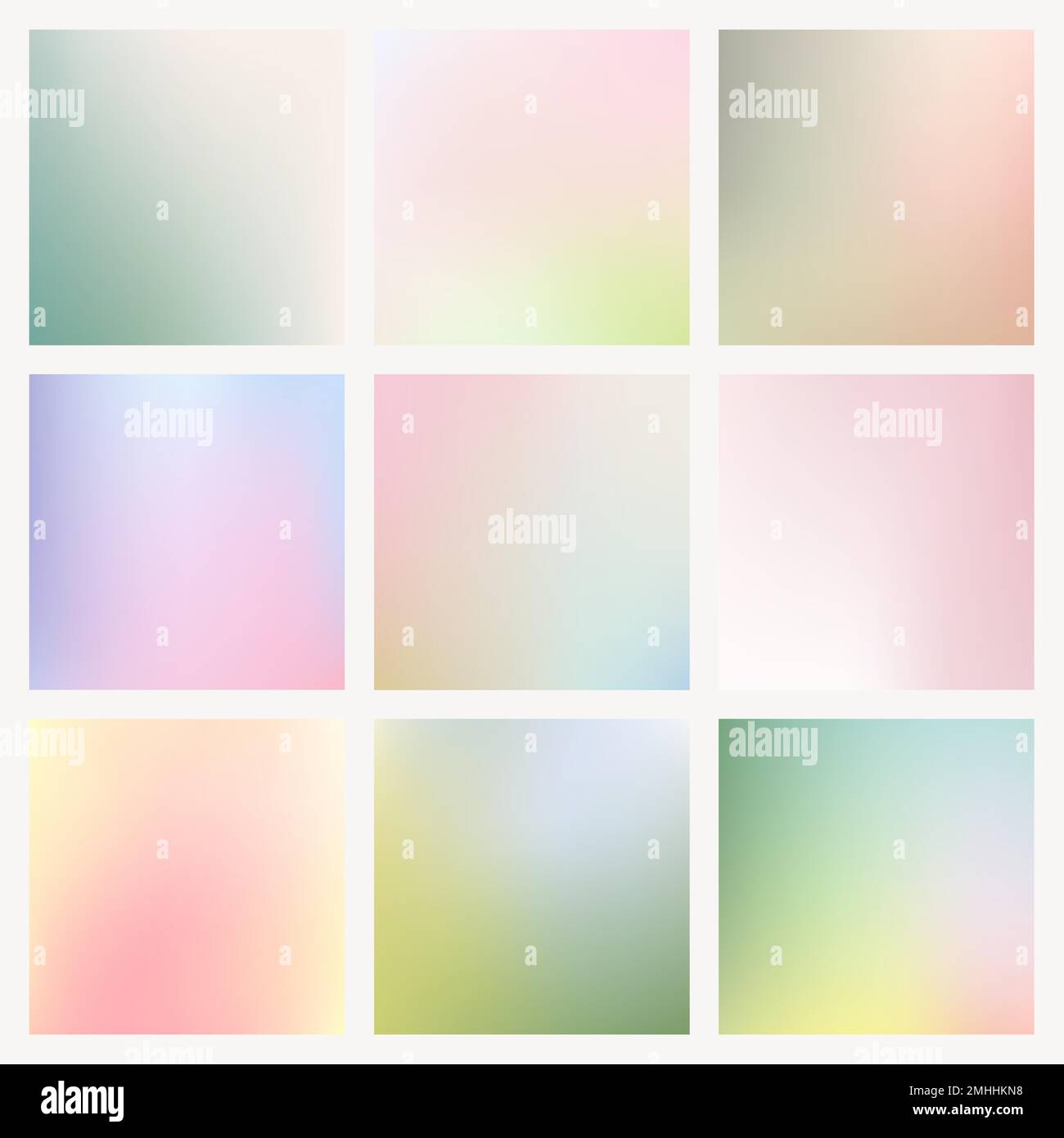 Beautiful spring gradient background vector set Stock Vector Image ...