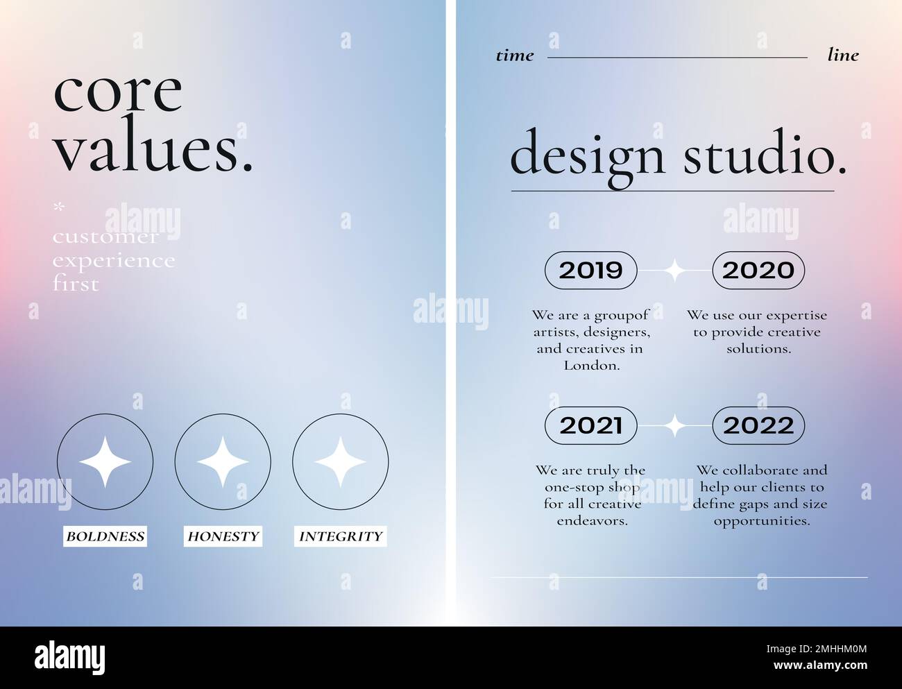 Colorful business poster vector on purple gradient background, core ...