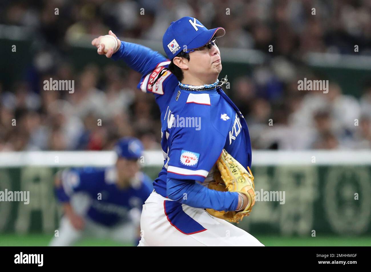 South Korea's starting pitcher Yang Hyeon-jong delivers a pitch against ...