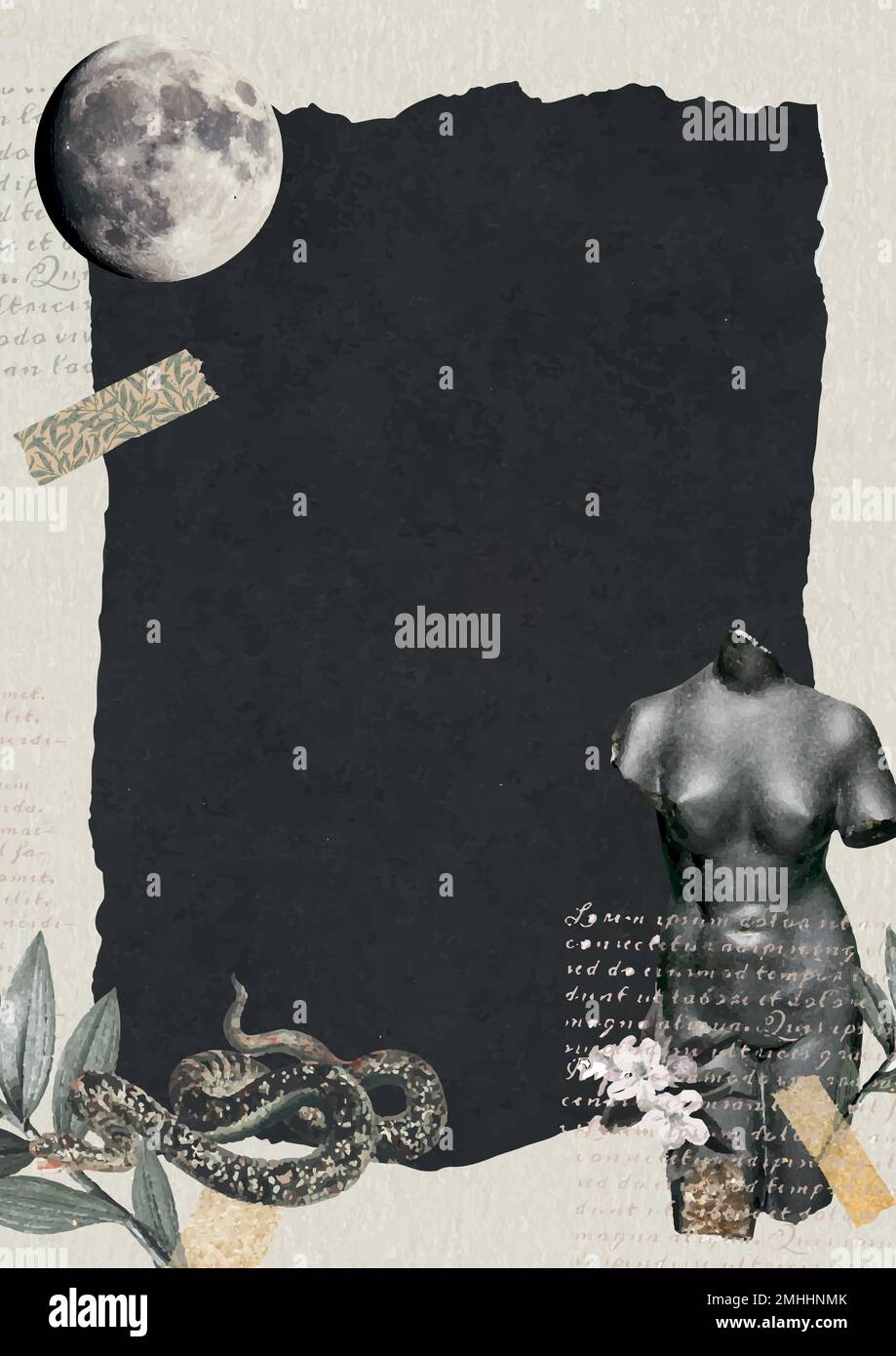 Collage wallpaper, dark aesthetic background vector digital collage art ...