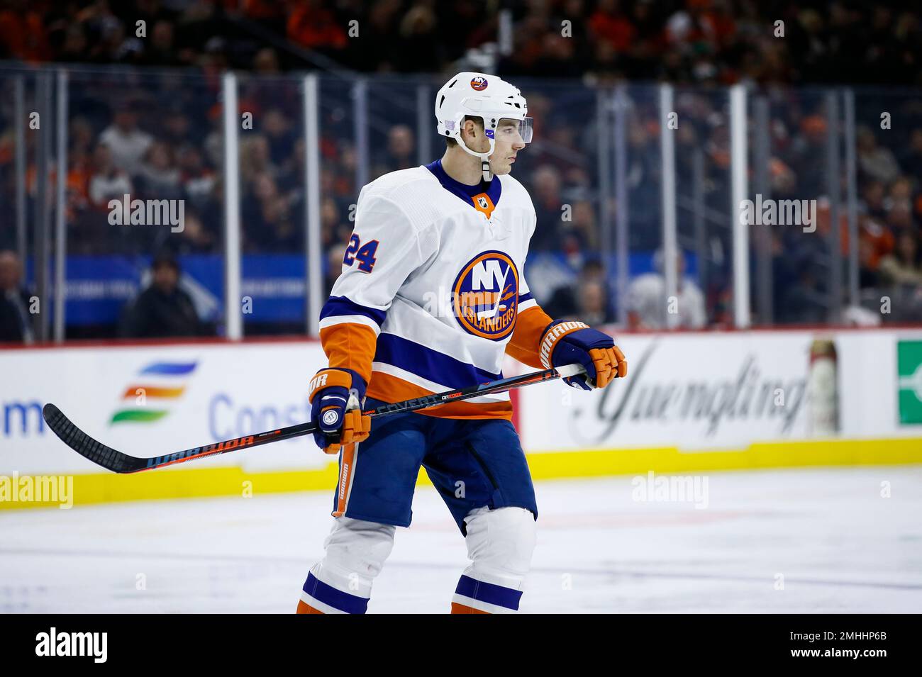 New York Islanders' Scott Mayfield plays during an NHL hockey game ...
