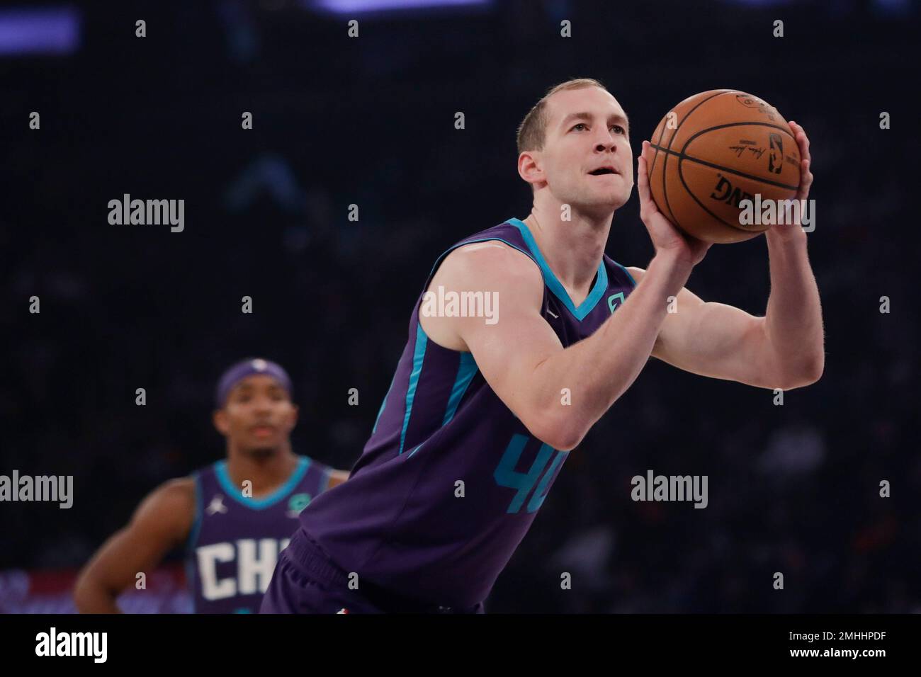 Charlotte Hornets' Cody Zeller (40) during the first half of an NBA ...