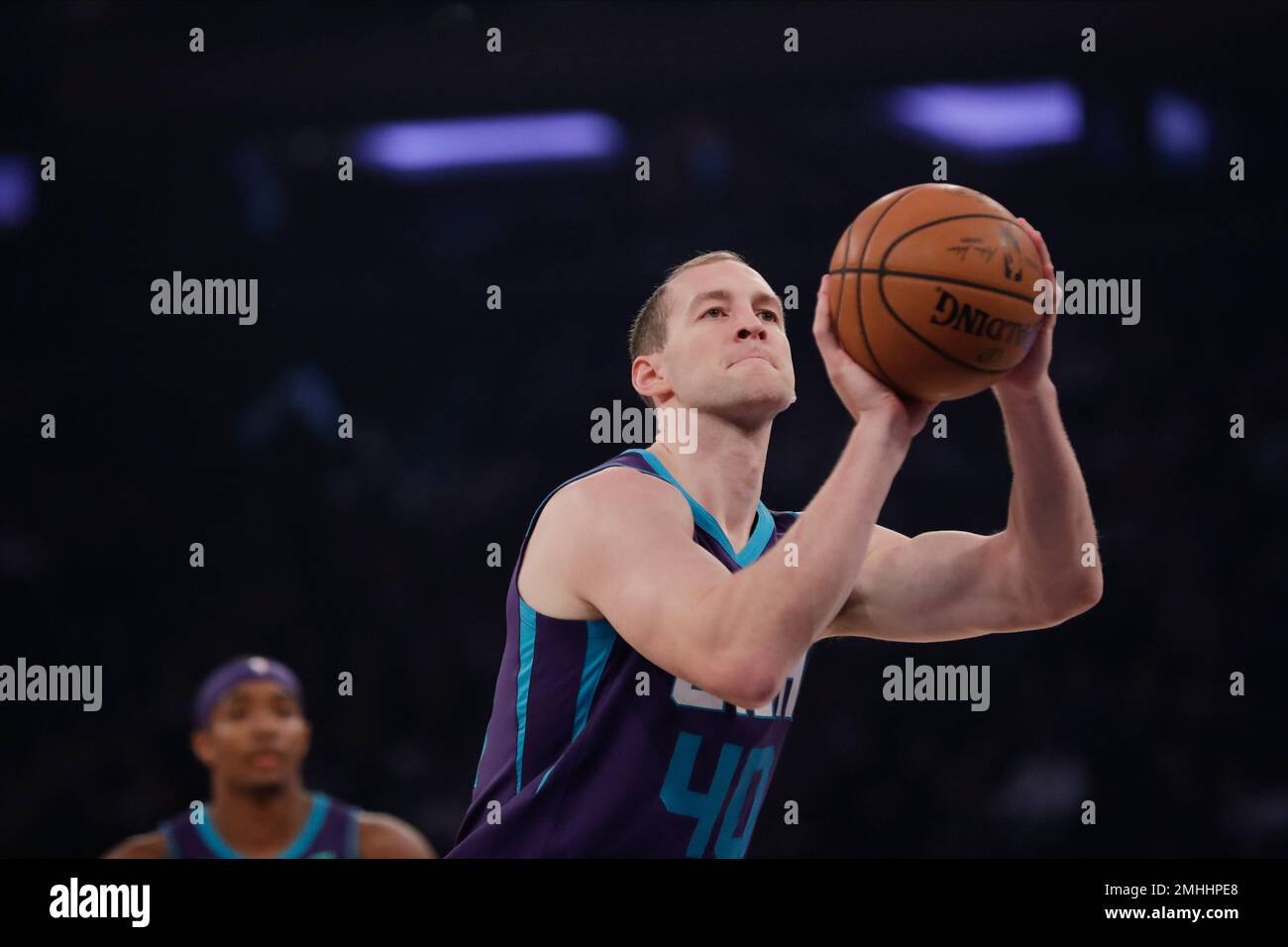 Charlotte Hornets' Cody Zeller (40) during the first half of an NBA ...