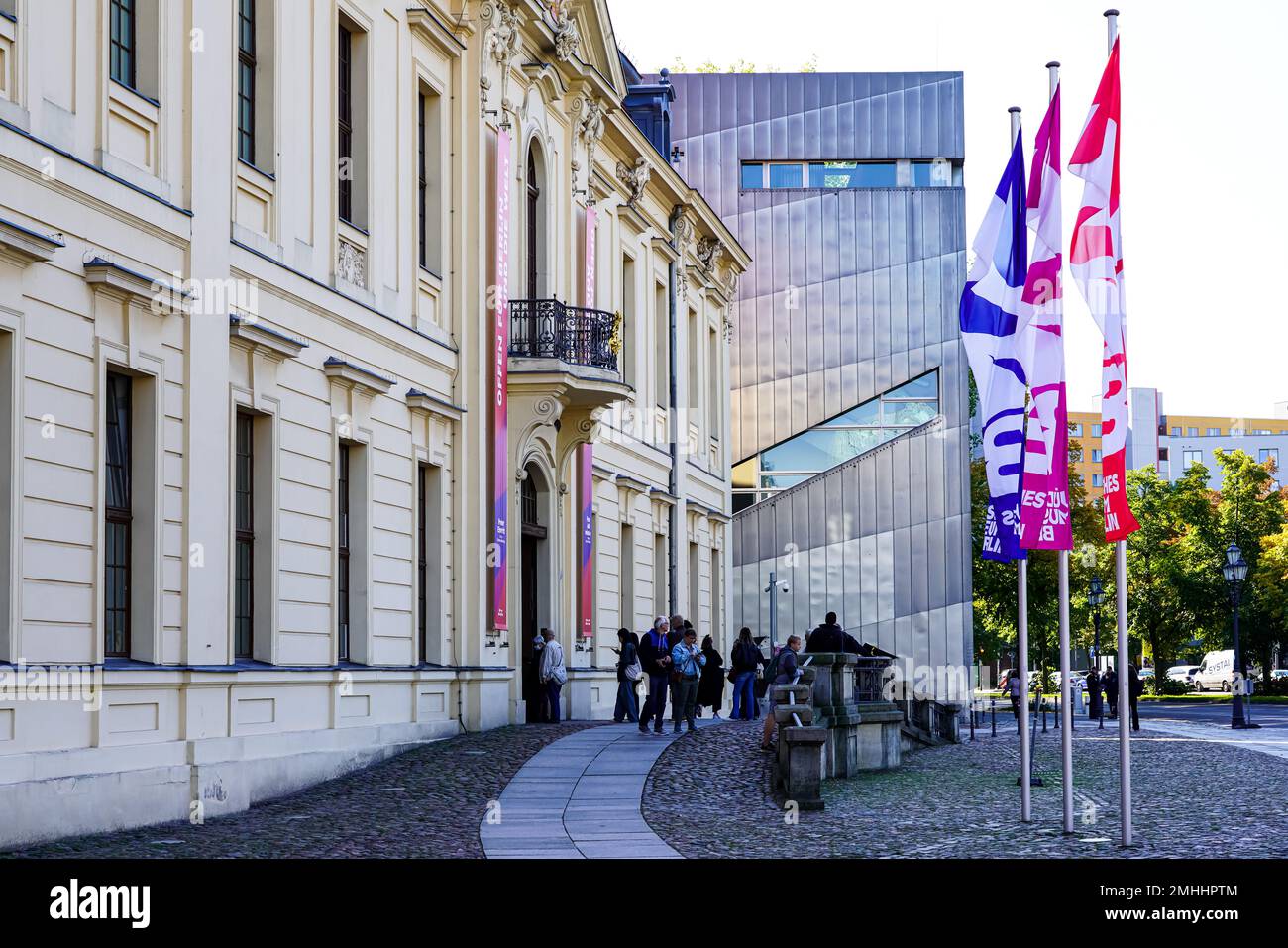 Tourists in front of the Jewish Museum in Berlin. The Jewish Museum ...