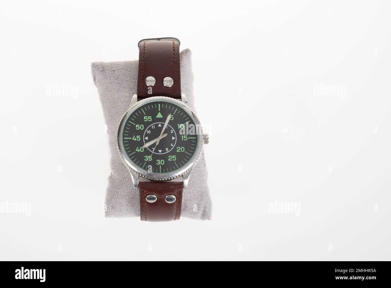 Vintage man clock watch german airforce army 1940 on white background ...