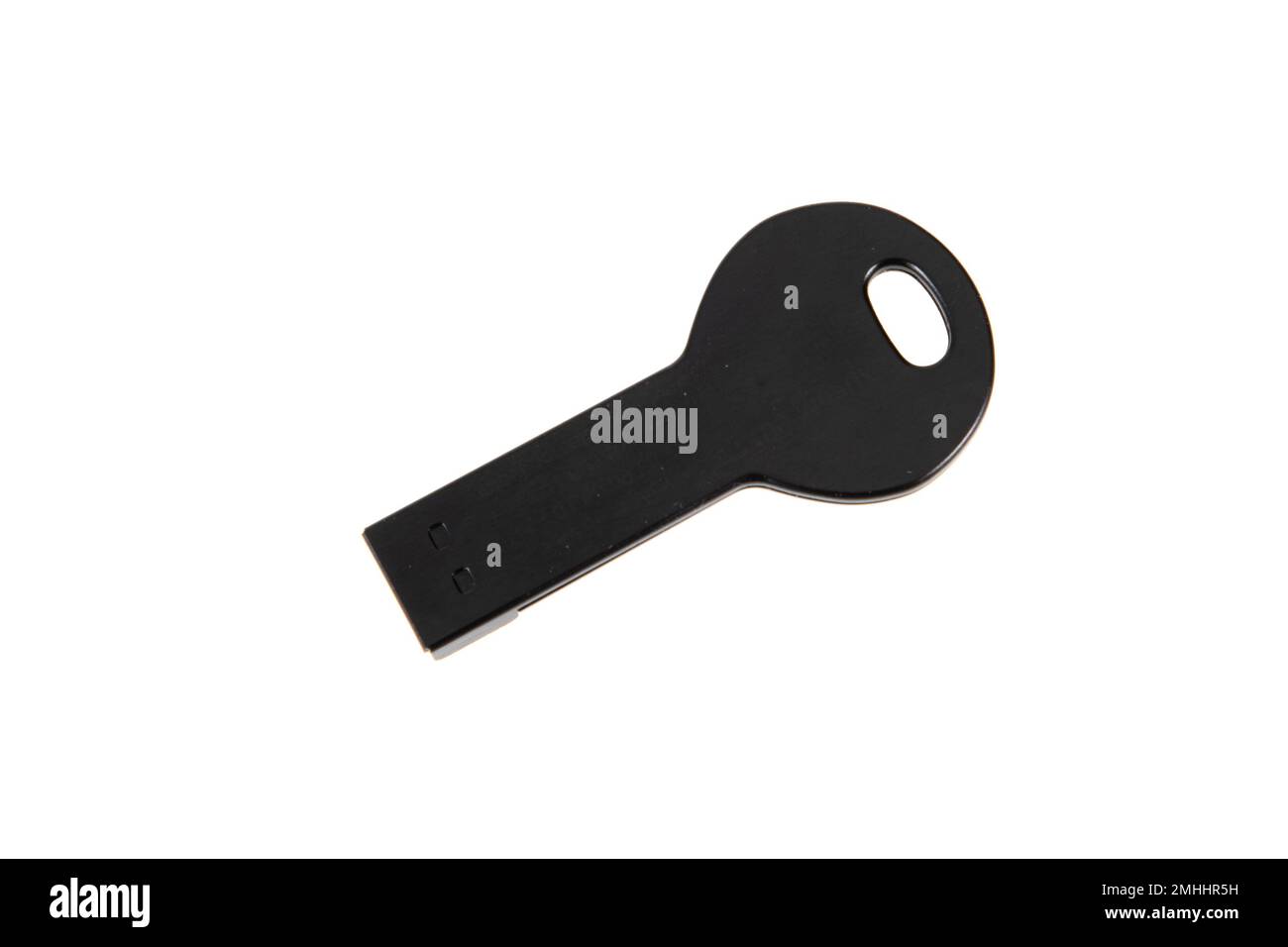 Black key USB Flash memory modern drive isolated on White Background ...