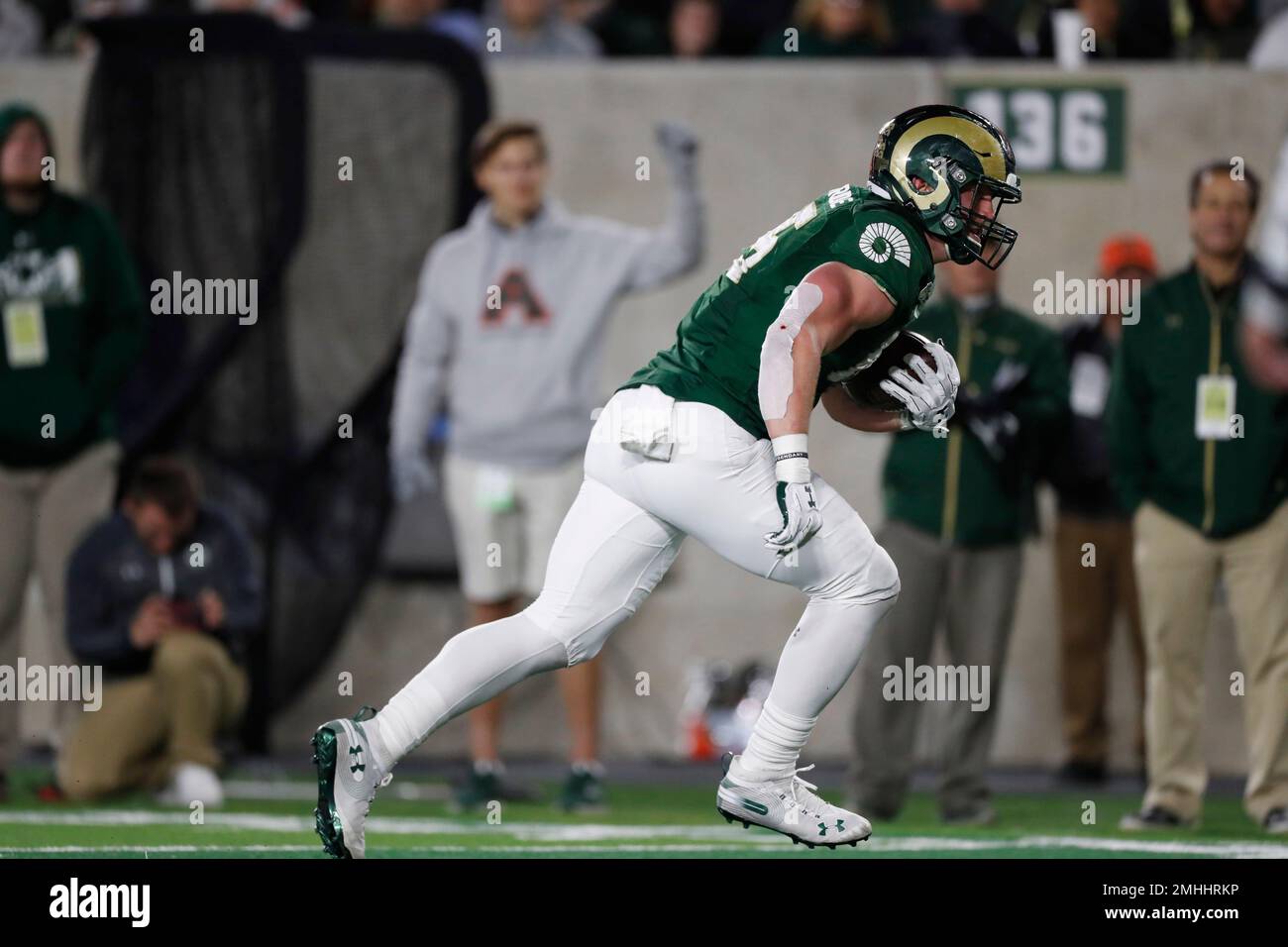 Colorado State tight end Trey McBride rolls in for a touchdown after ...