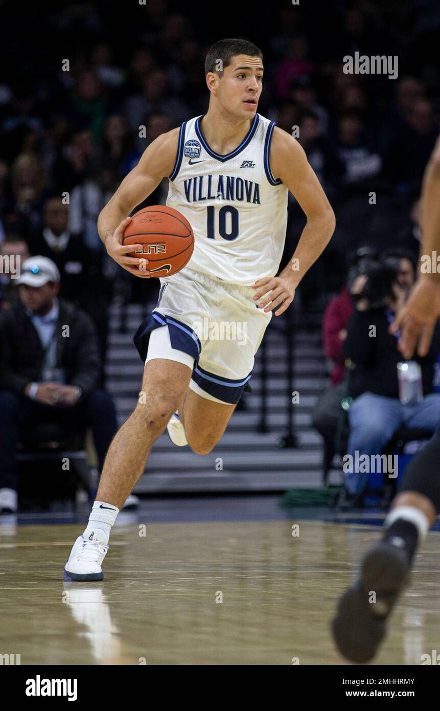 Villanova forward Cole Swider (10) in action during an NCAA college ...