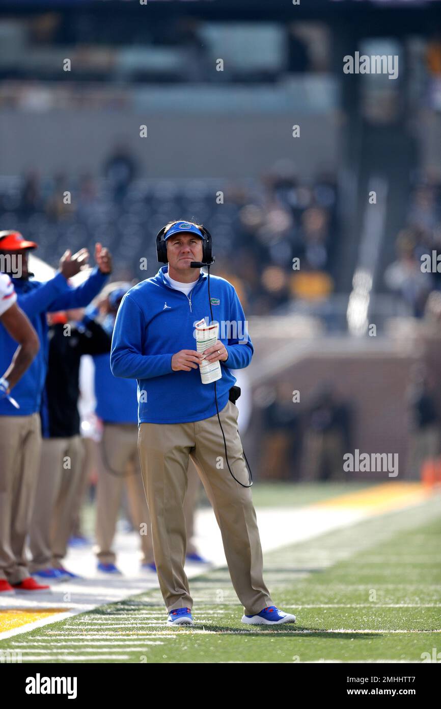 Florida head coach Dan Mullen watches from the sidelines during the ...