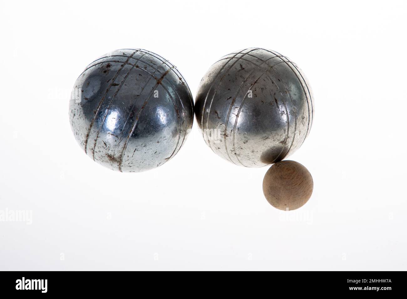 Petanque metallic ball french international sport games on white ...