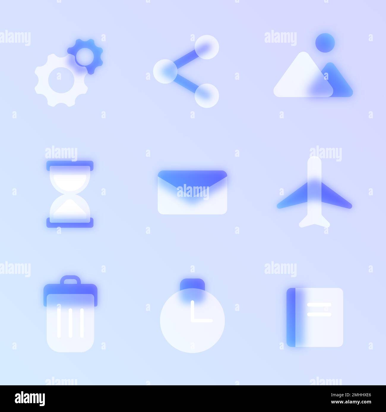 business glass morphism trendy style icon set Stock Vector Image & Art - Alamy