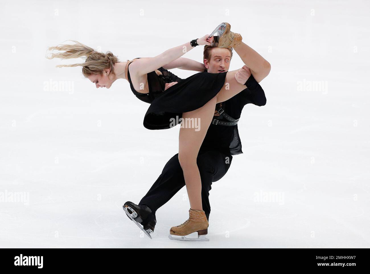 Russia's Anastasia Skoptcova and Kirill Aleshin perfom during the free ...