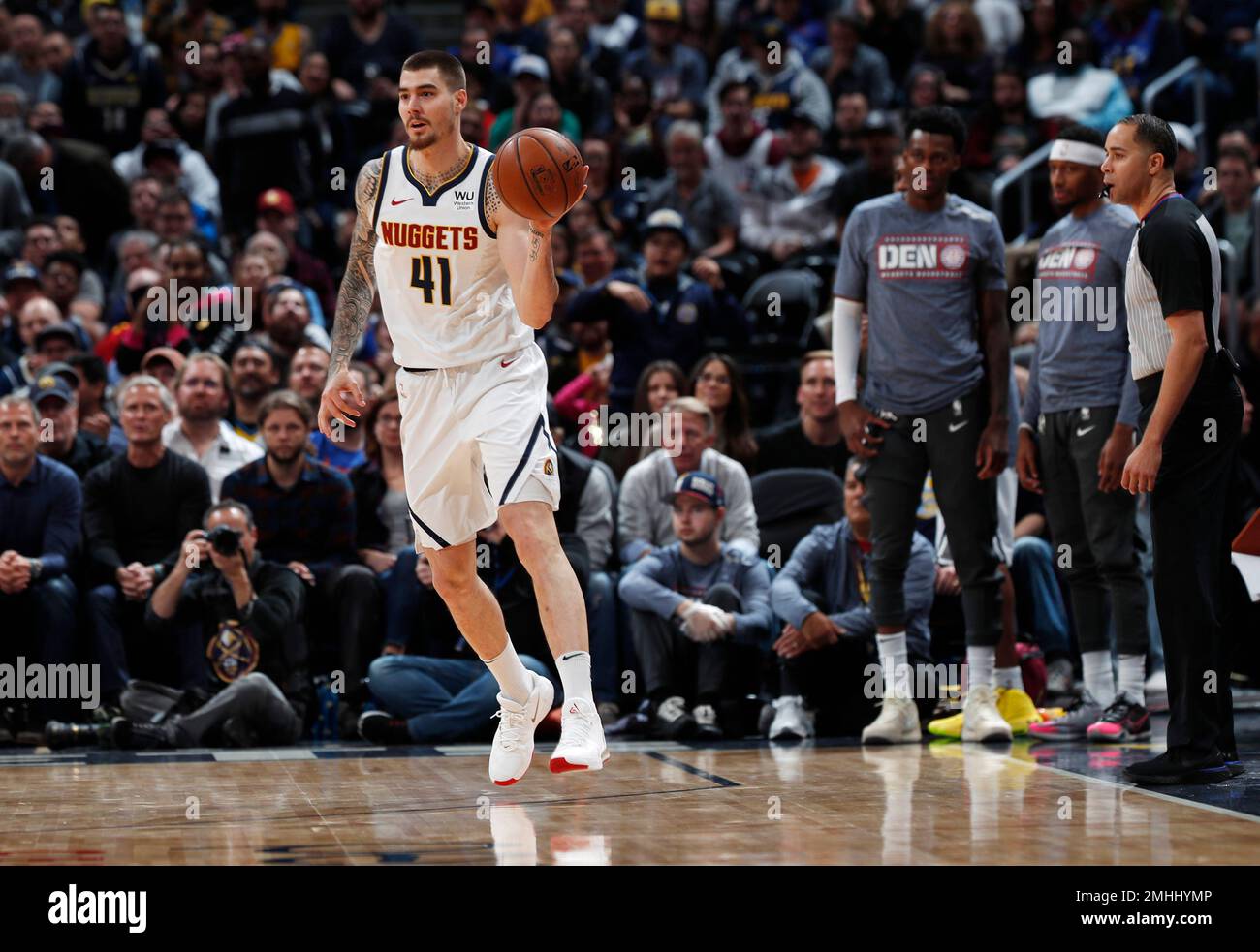 Denver Nuggets forward Juan Hernangomez (41) in the second half of an ...