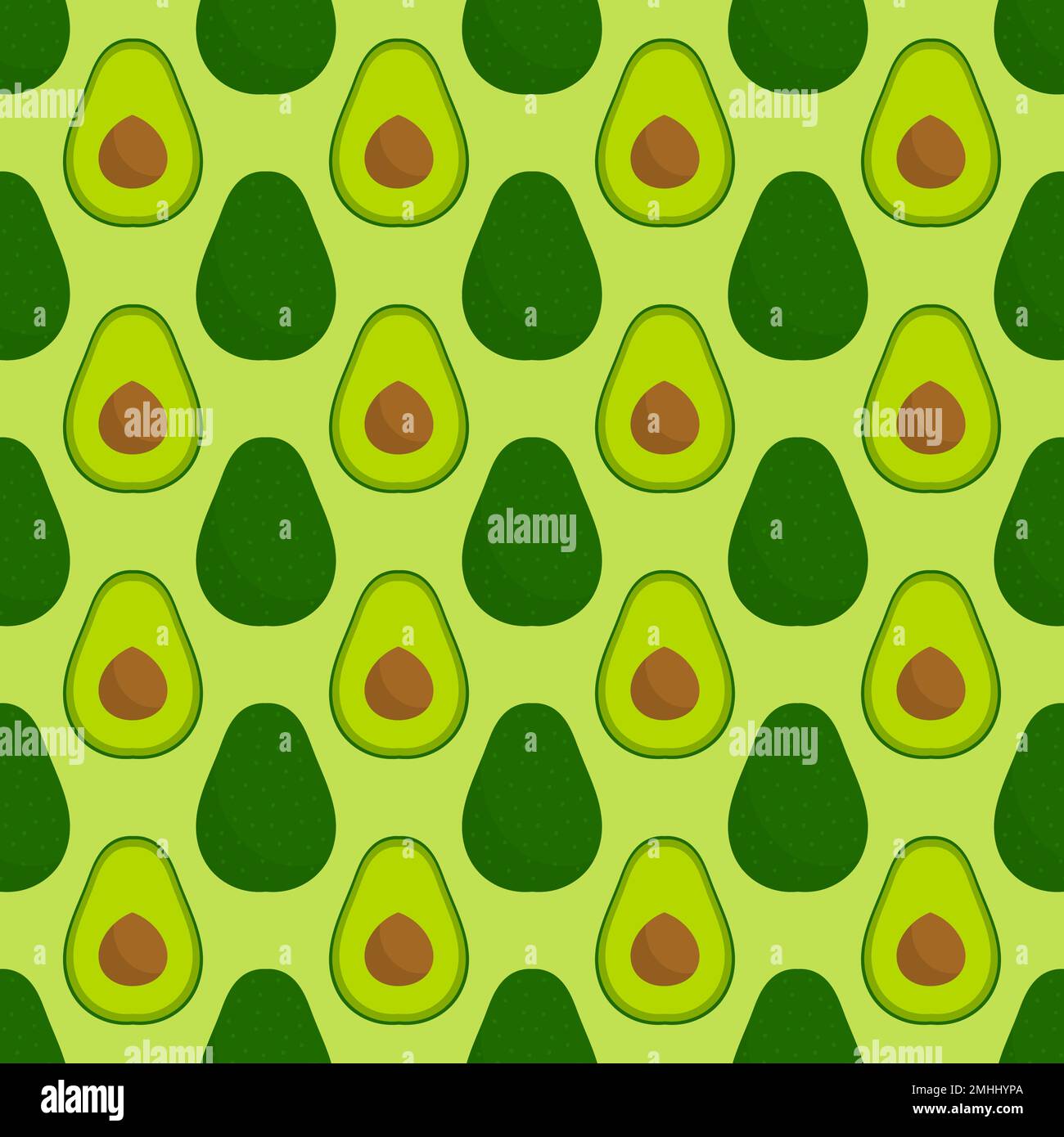 Avocado fruits seamless green pattern. Food pattern vector illustration ...