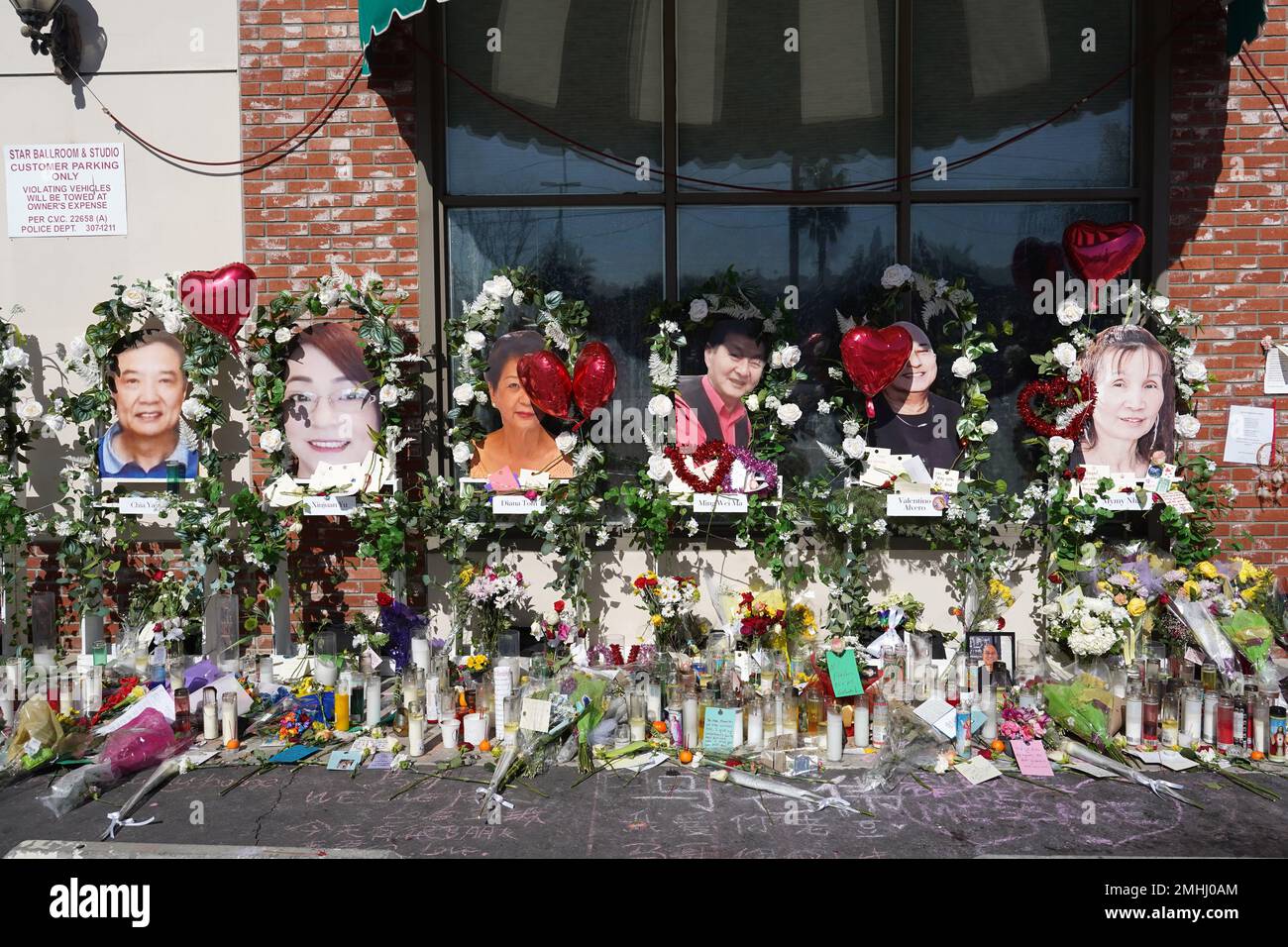 Photos of mass shooting victims Xiujuan Yu, Diana Tom, Ming Wei Ma ...