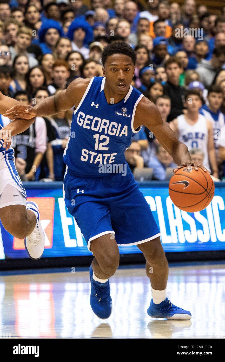 Georgia State's Kane Williams (12) handles the ball during an NCAA ...