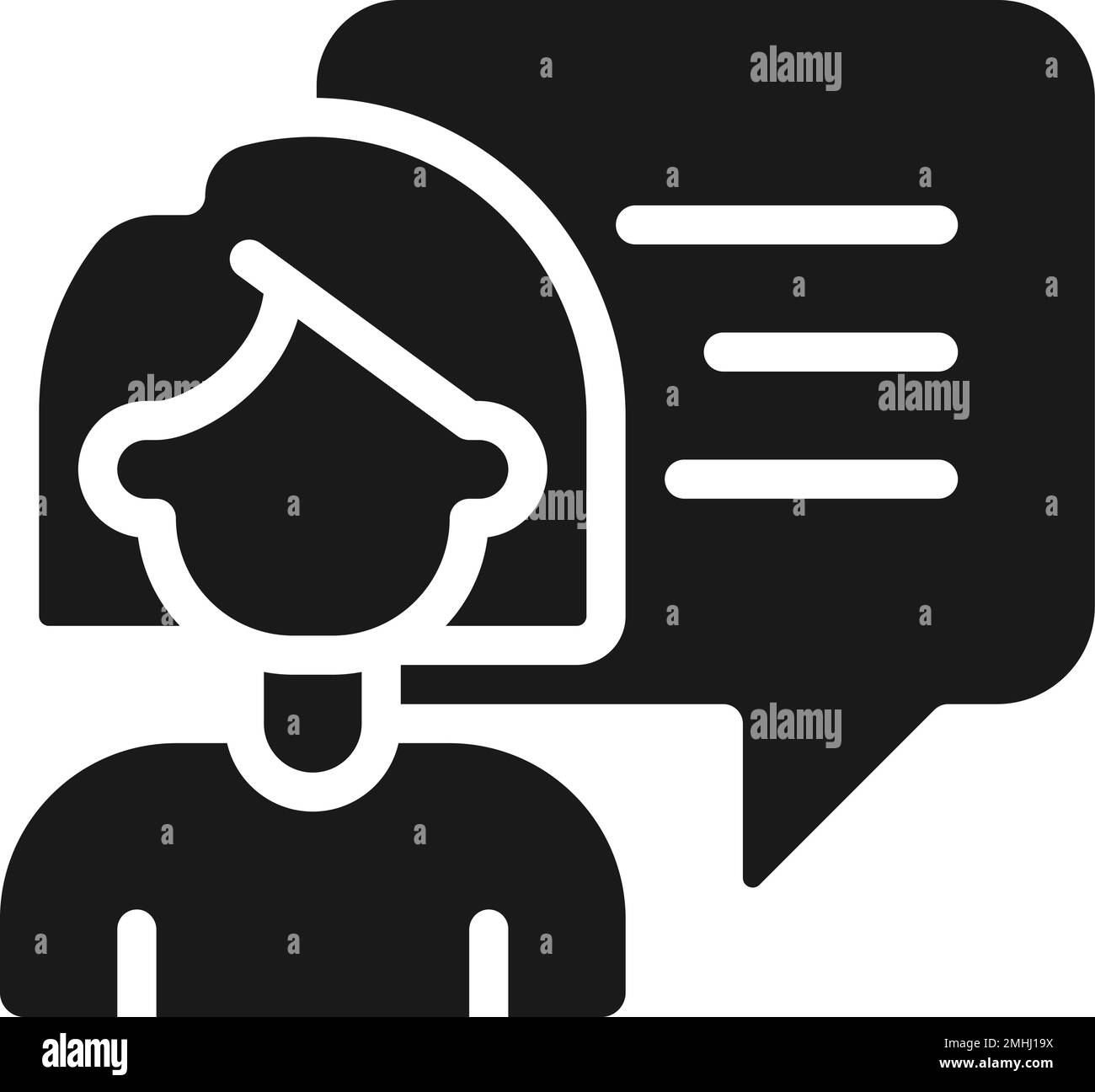 Negative comment woman Stock Vector Images - Alamy