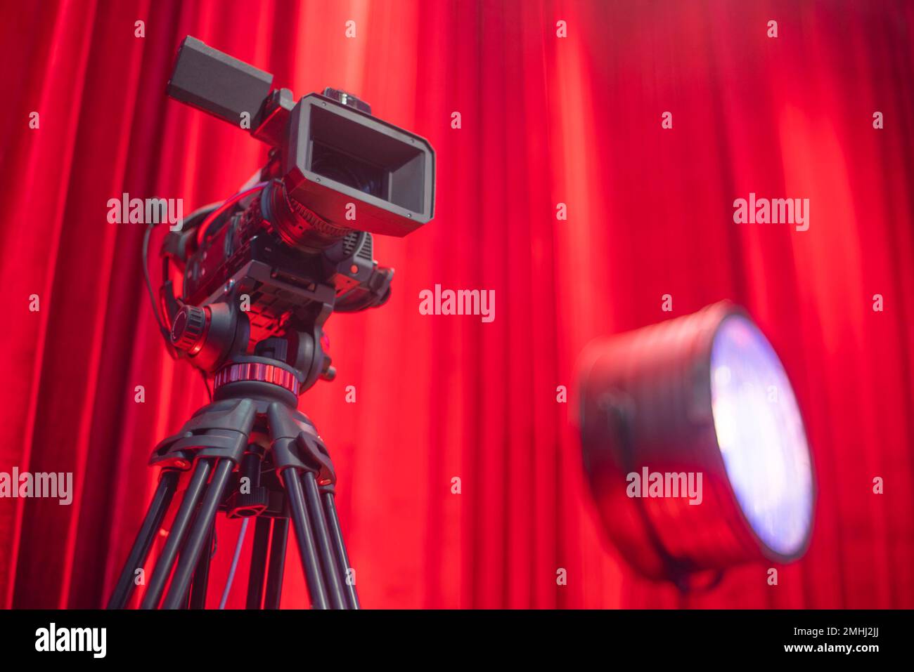 TV camera in recording and live studio Stock Photo - Alamy