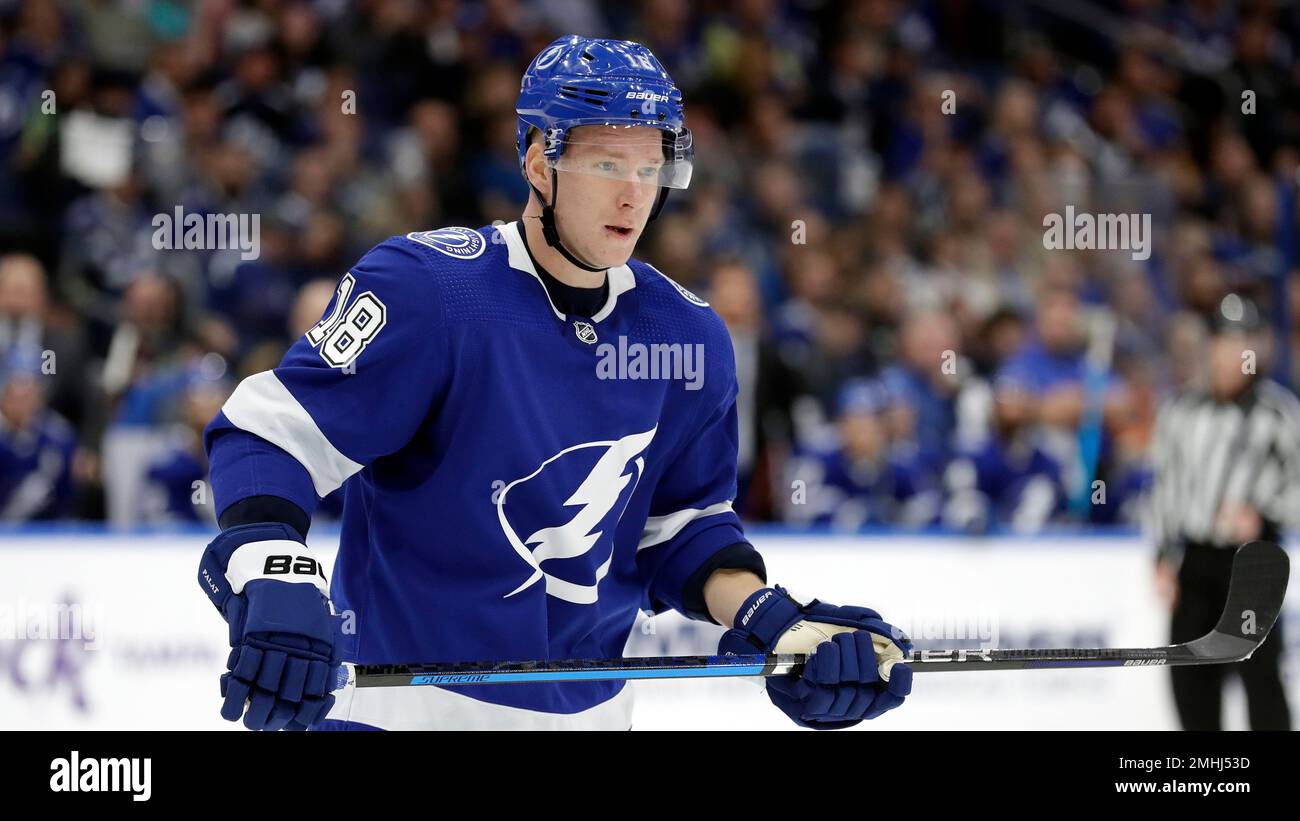 Tampa Bay Lightning left wing Ondrej Palat (18) during the third period ...