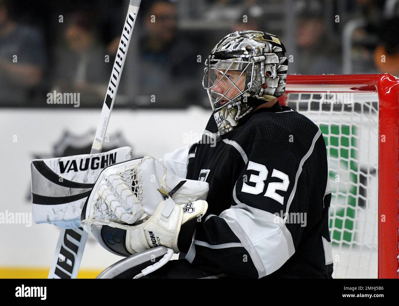 Los Angeles Kings goalie Jonathan Quick during an NHL hockey game ...