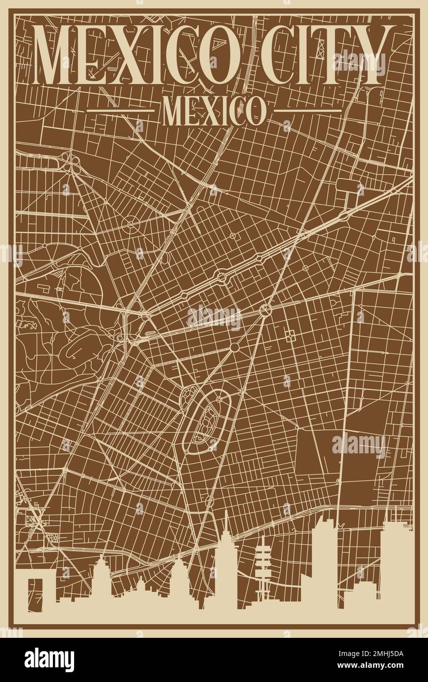 Old plan city intersection Stock Vector Images - Alamy